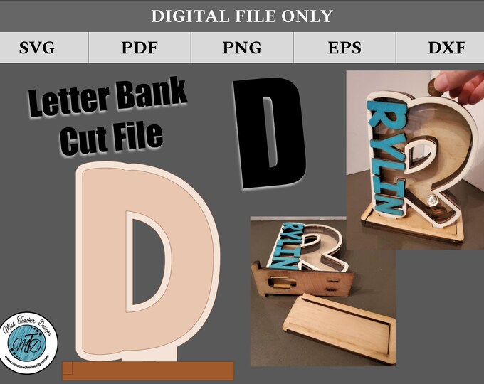 Letter Banks (set of 26 Letters) - Ai, SVG, PDF, DXF - Digital Download ...