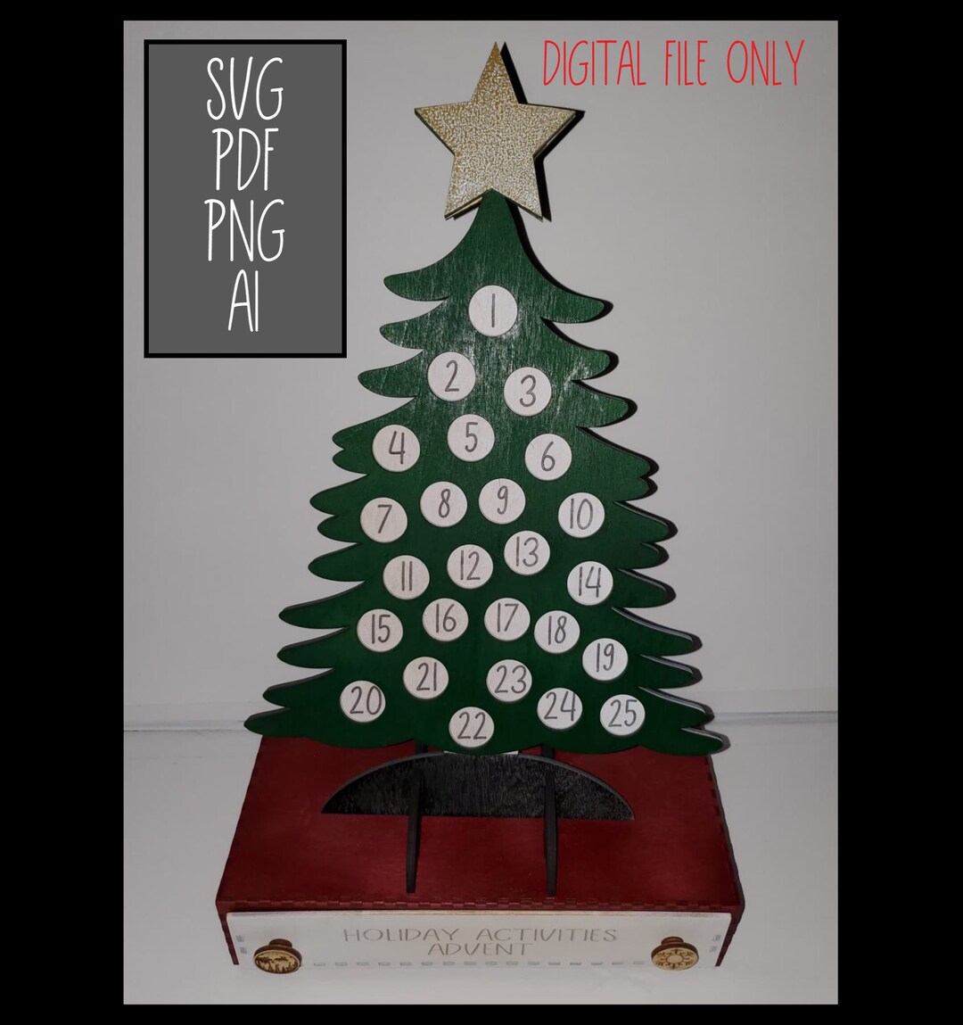 Digital File: Holiday Activity Advent Tree - Etsy