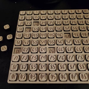 Laser Engraved 100 Chart Number Puzzle - Etsy