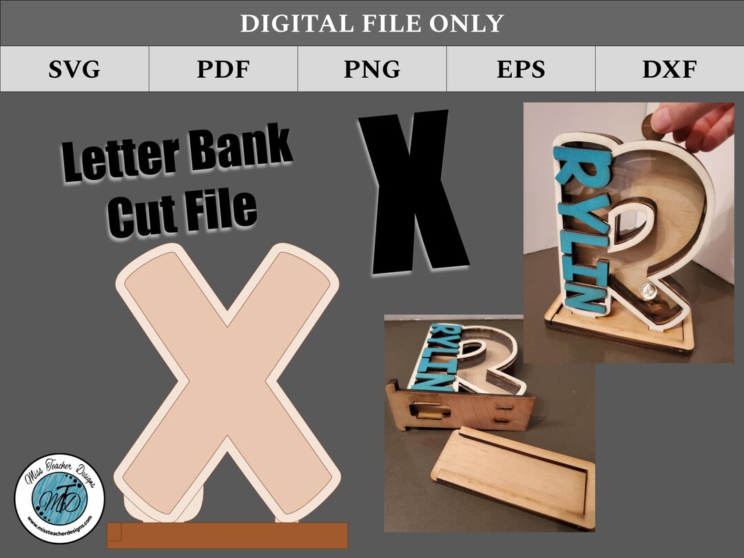 DIGITAL FILE ONLY: Letter Banks - "x" - Etsy