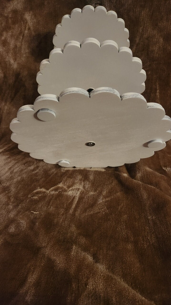 Scalloped Edge Tiered Tray Tower - Etsy