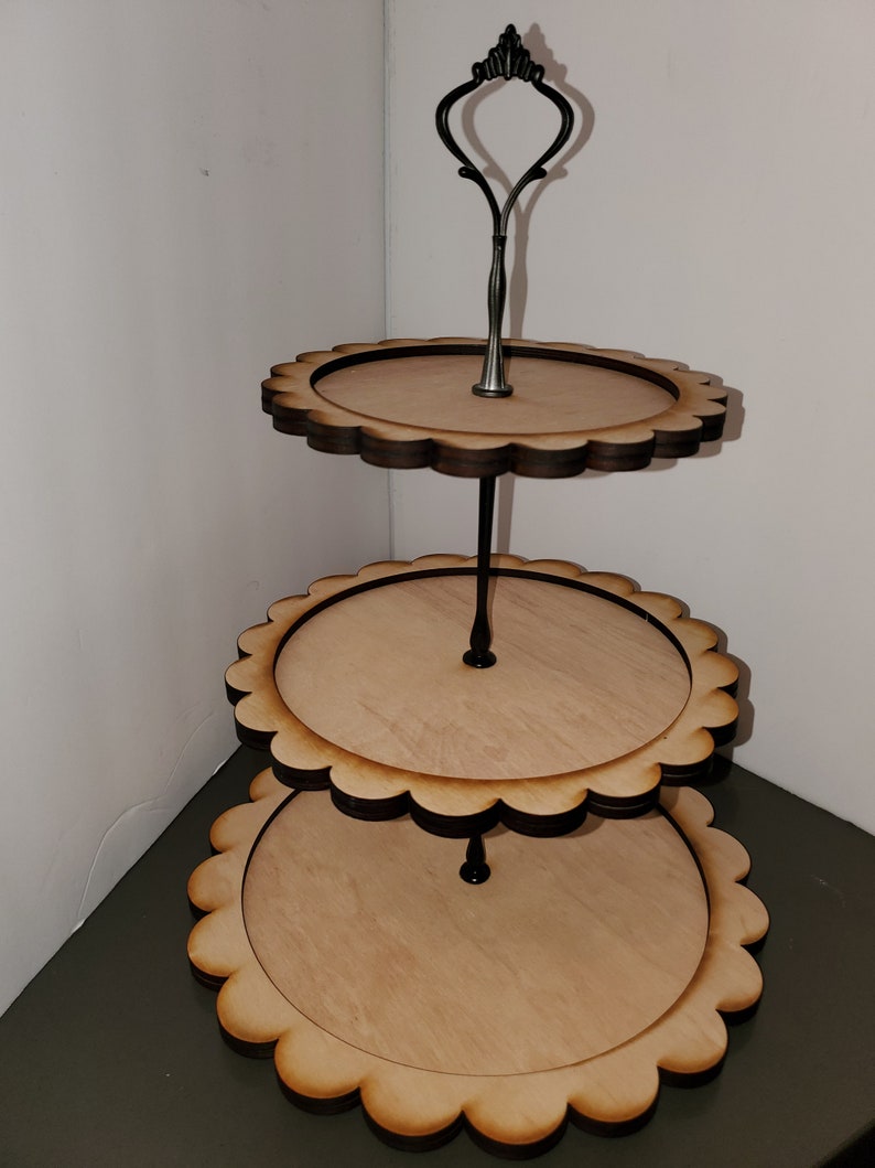 Digital File - Scalloped Edge Tiered Tray Tower - Etsy