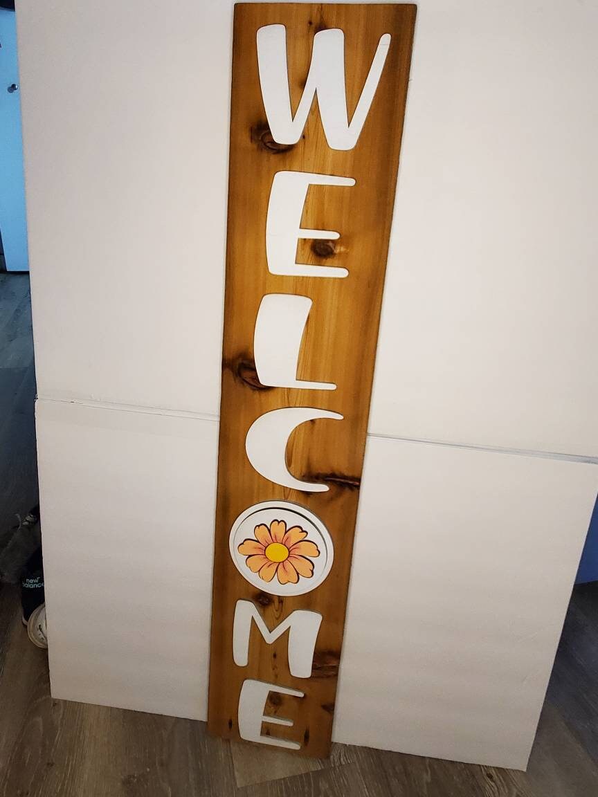 Welcome Porch Sign With Monthly Theme Pieces - Etsy