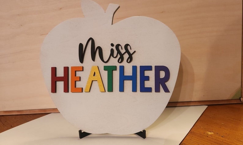 Apple Teacher Signs - Etsy