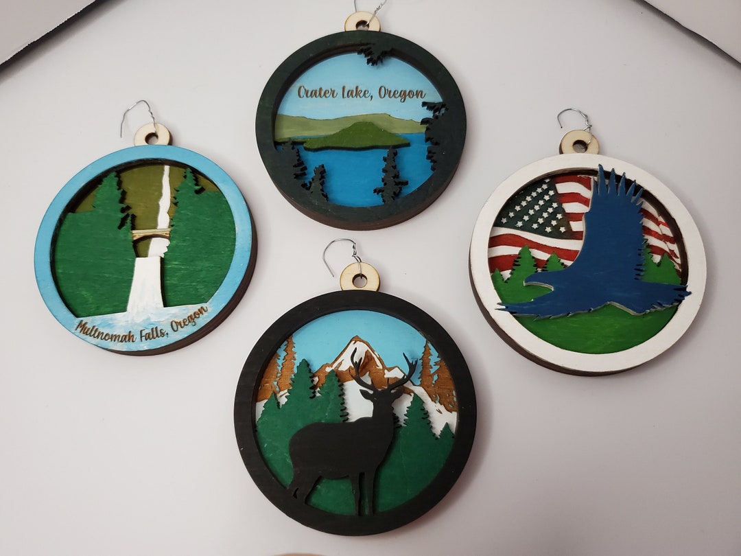 Layered Wood Ornaments - Etsy