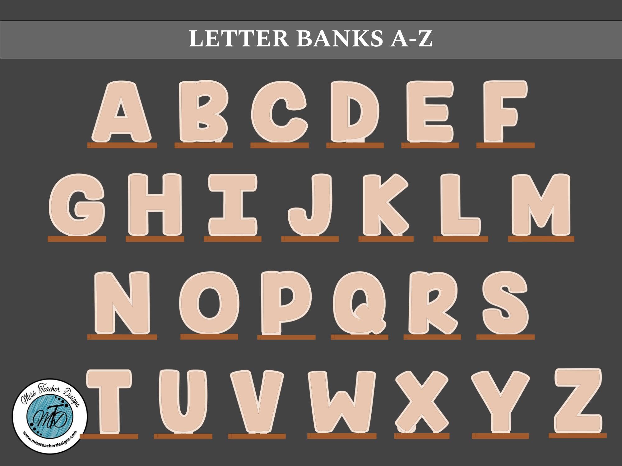 DIGITAL FILE ONLY: Letter Banks - Full Alphabet - "a" Through "z" - 26 ...