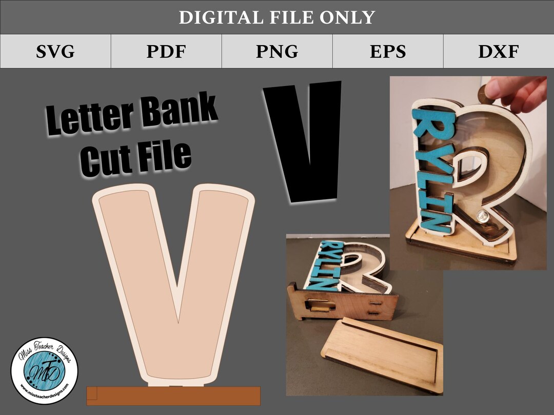 DIGITAL FILE ONLY: Letter Banks - "v" - Etsy