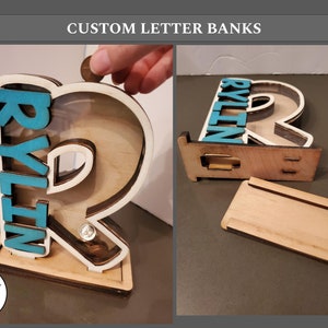 Custom Letter Banks - With Sliding Base - Etsy