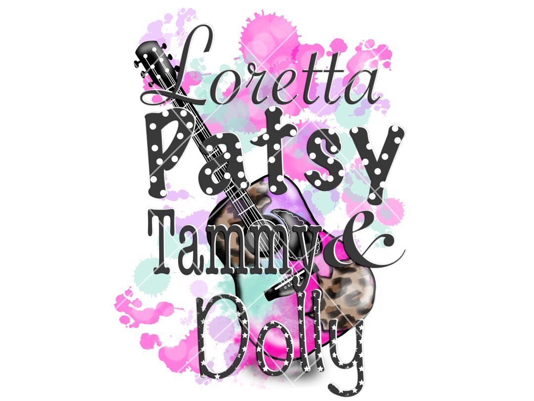 Patsy Loretta Tammy Dolly Sublimation Design PNG FILE Instant Download ...