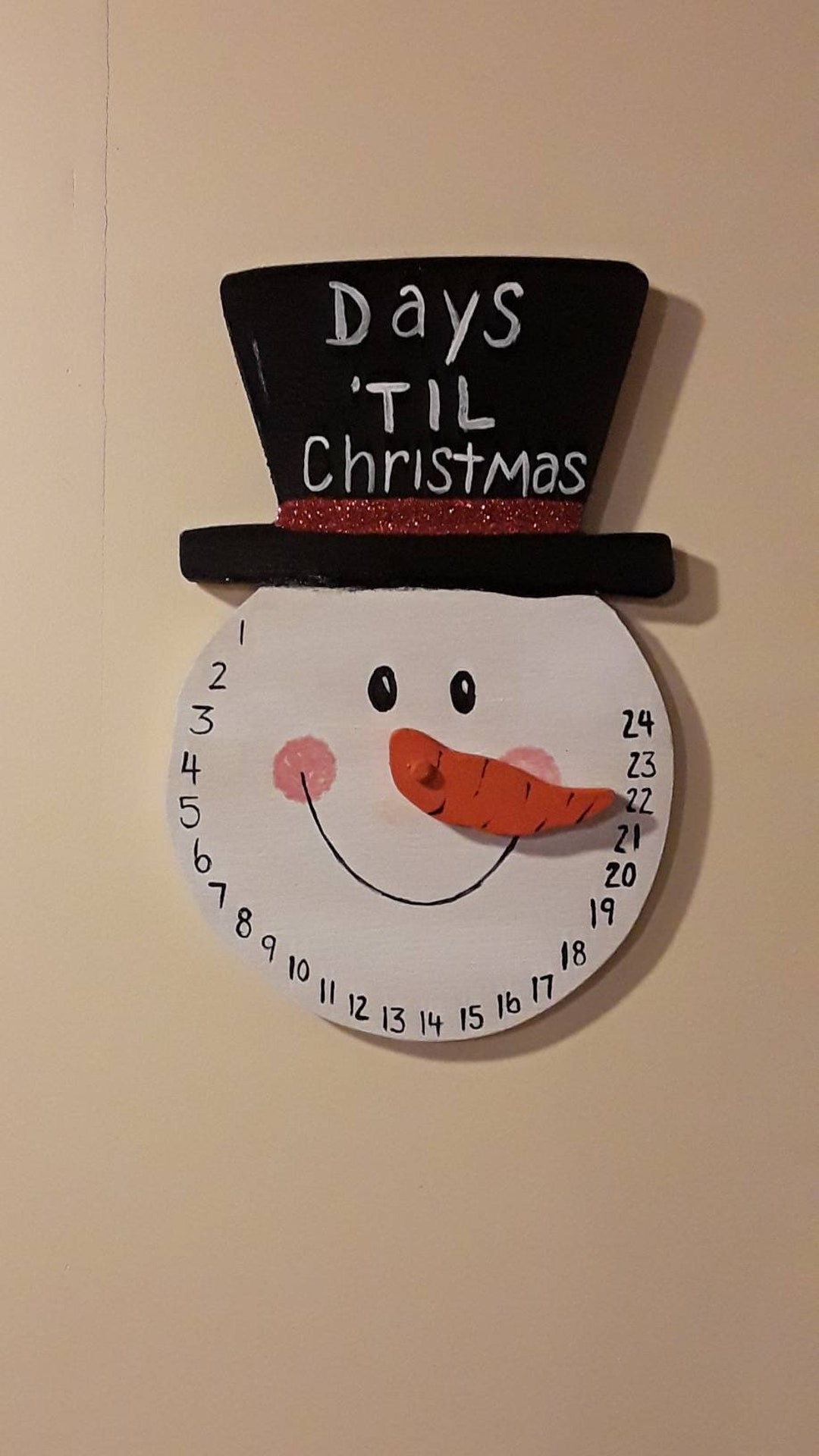 Snowman Christmas Countdown Advent Calendar - Etsy