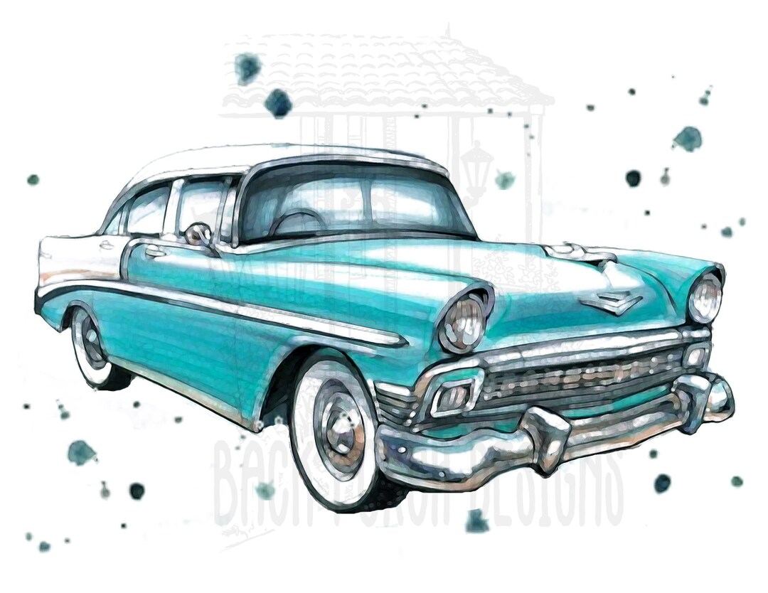 Classic Car Sublimation Design 57 Chevy Vintage - Etsy
