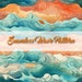 Seamless Digital Wave Pattern - Watercolor - Water Backgrounds - 1 ...