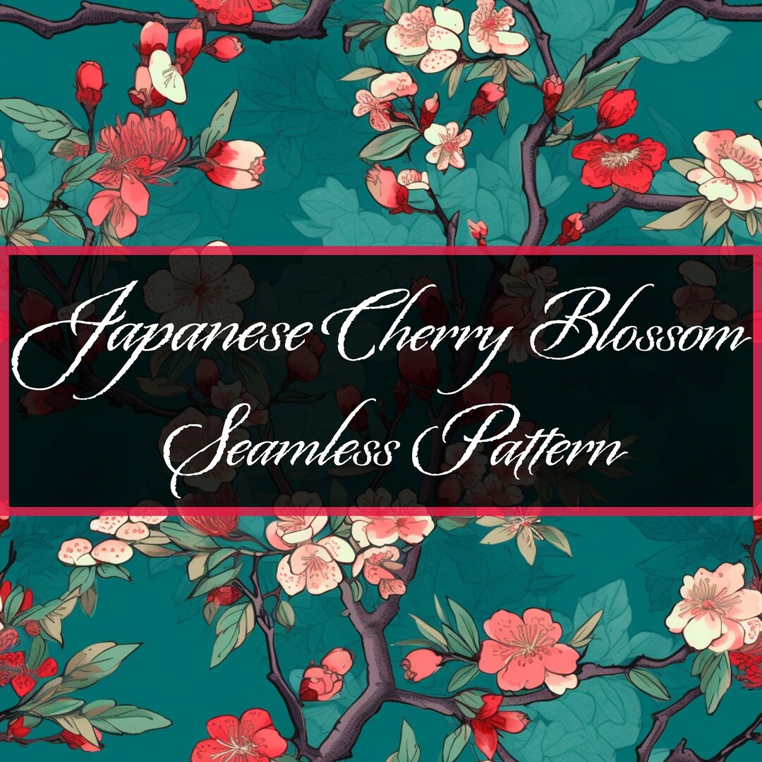Seamless Digital Pattern - Japanese - Flower Backgrounds - 1 Design ...
