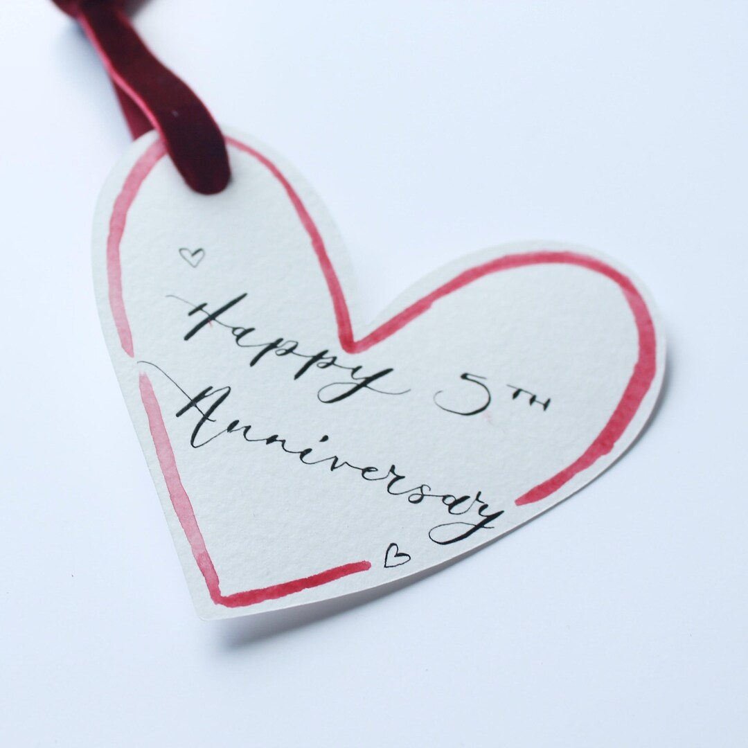 Personalised Wedding Anniversary Gift Tags - Fully Custom With ...