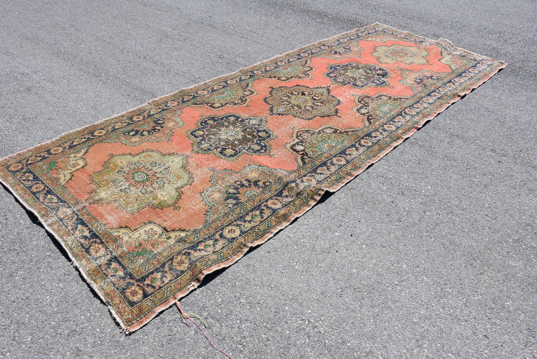 Turkish Rug Runner, Hallway Rug, Vintage Rug, Kitchen Decor, Runner Rug ...
