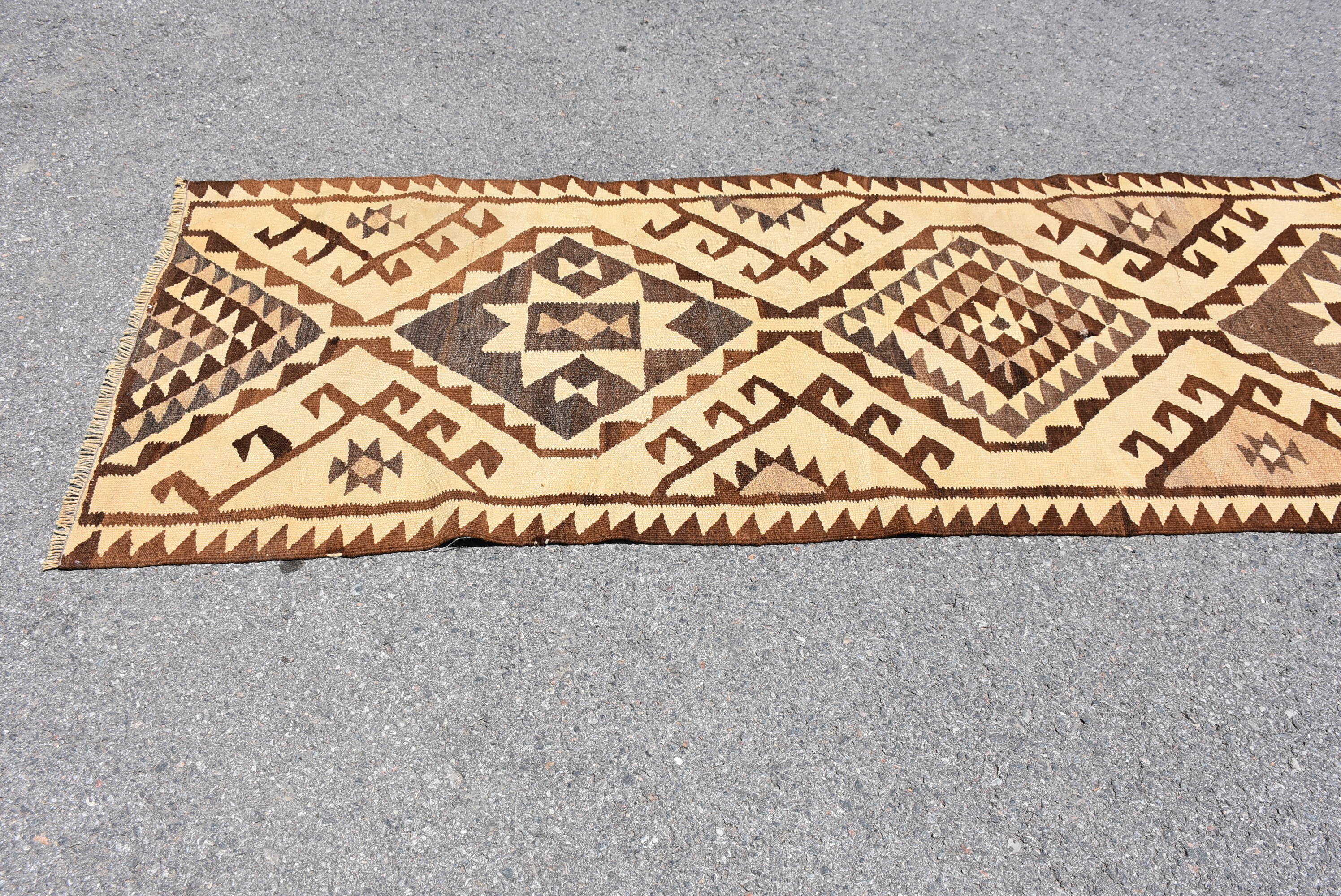 Beige and brown kilim rug Turkish vintage kilim rug Bohemian | Etsy
