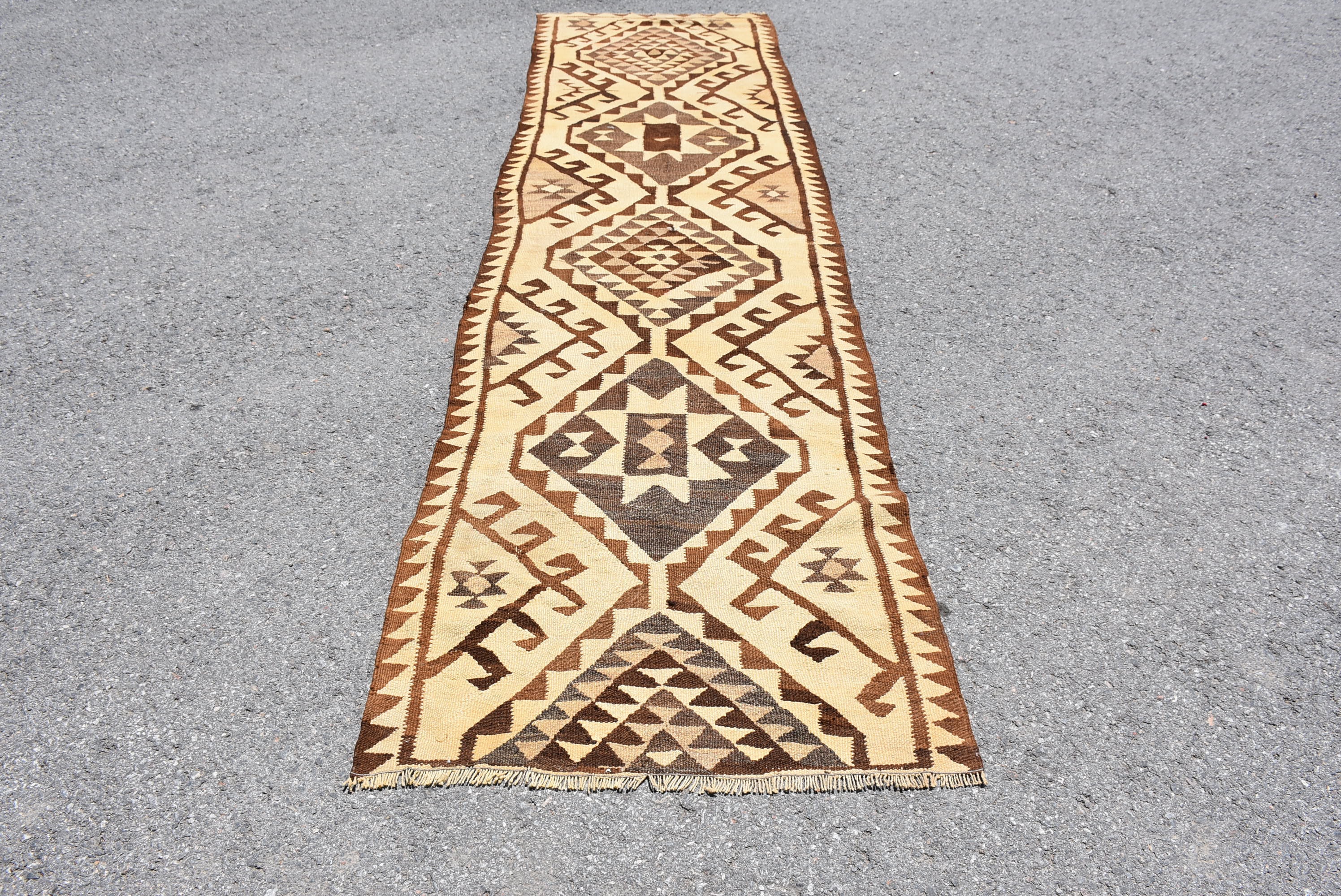 Beige and brown kilim rug Turkish vintage kilim rug Bohemian | Etsy