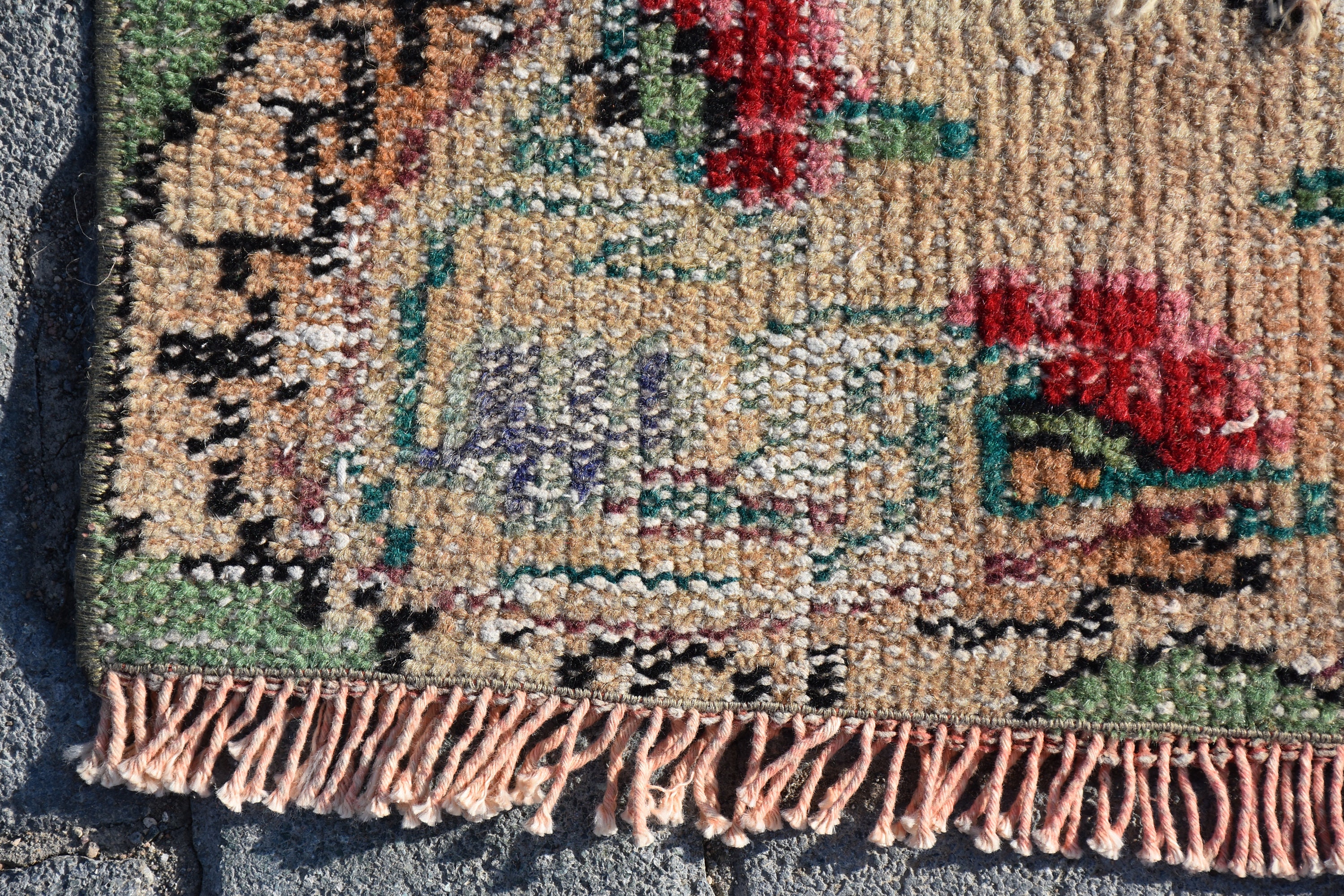 Red area rug Turkish vintage rug Handmade wool rug Bohemian | Etsy