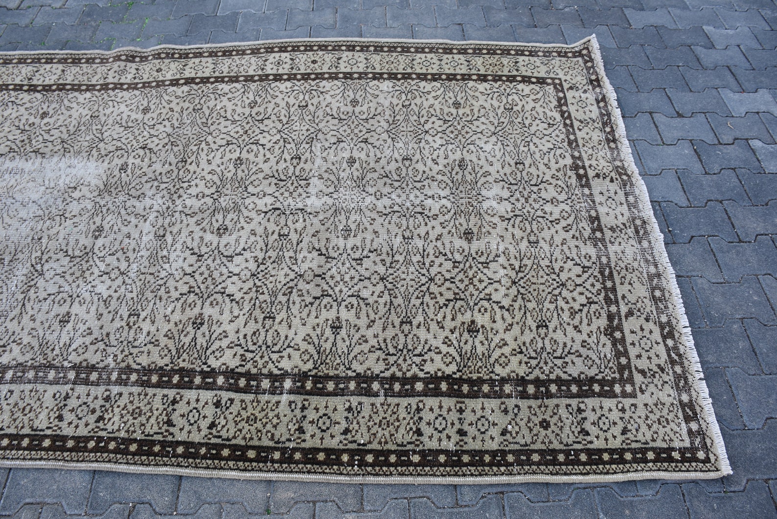 Handknotted rug wool rug bohemian rug FREE SHIPPING 5.4 x 9.2 | Etsy