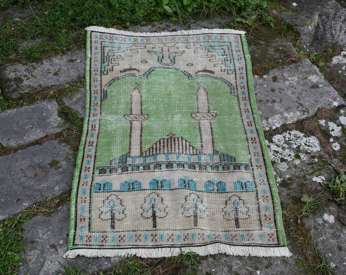 Rare Ottoman Mosque Design Unique Turkey Rug Free Shipping Rug 2.4 X 3. ...