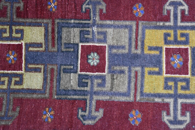 Organic Vintage Rug Red Color Rug Farmhouse Rug 1.2 X 3.5 Ft - Etsy