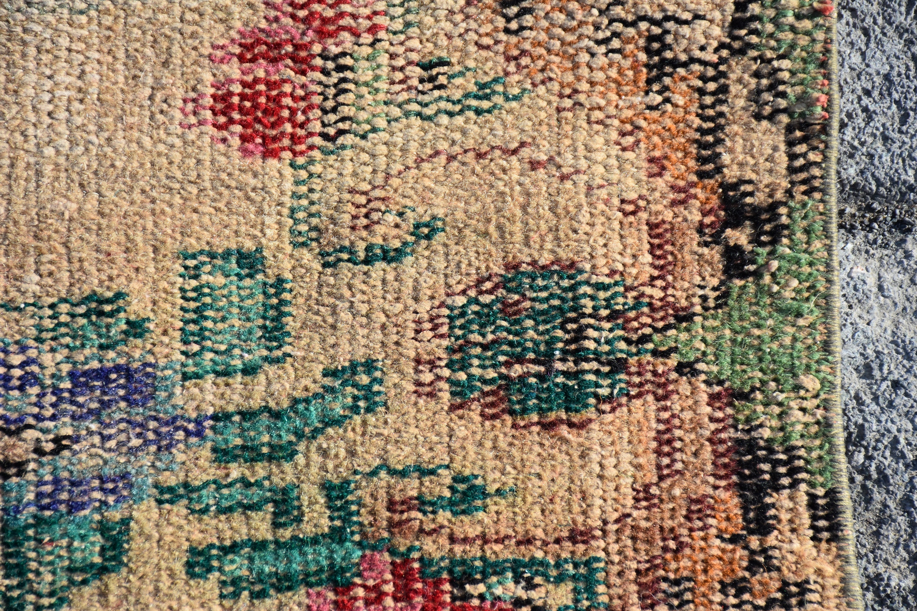 Red area rug Turkish vintage rug Handmade wool rug Bohemian | Etsy