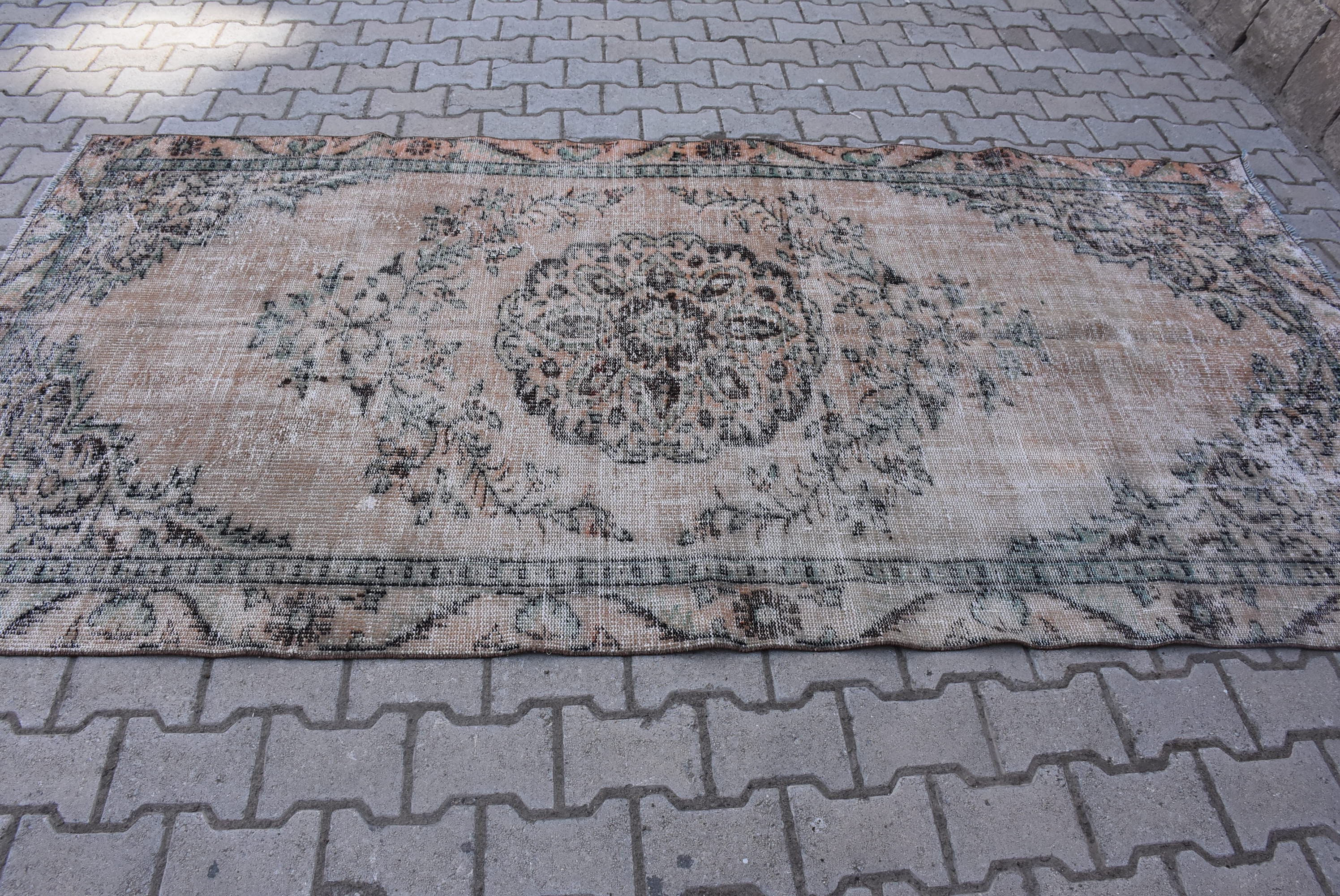 Faded orange rug Vintage large rug Turkish rug Handmade | Etsy