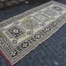 Muted Runner Rug Vintage Hallway Runner Rug Handknotted Rug 4.5 X 10.8 ...