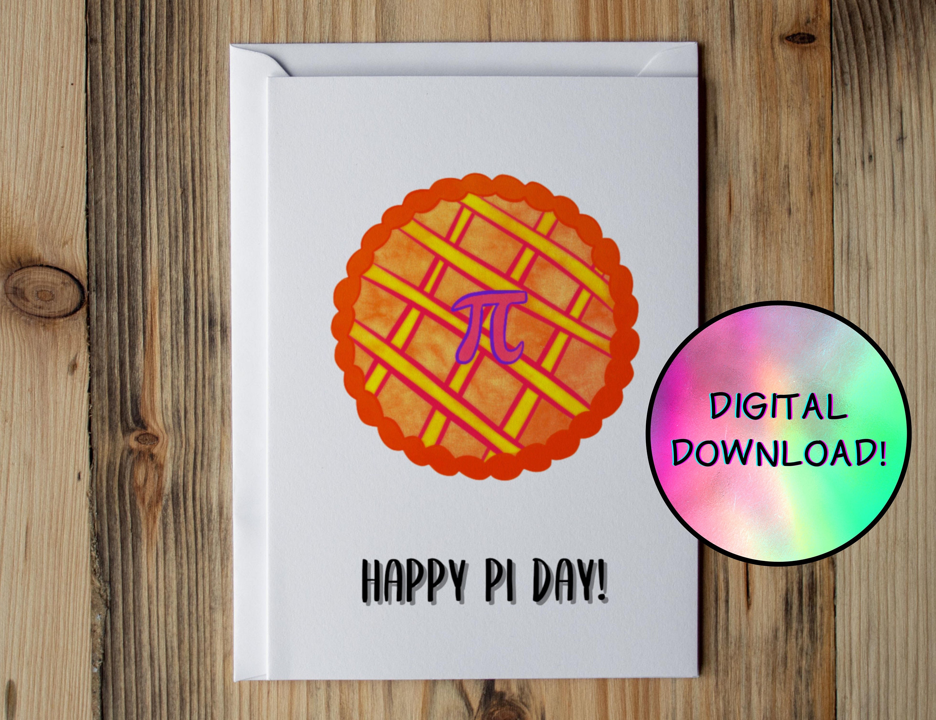 Happy Pi Day Card | Printable 5x7 - Etsy