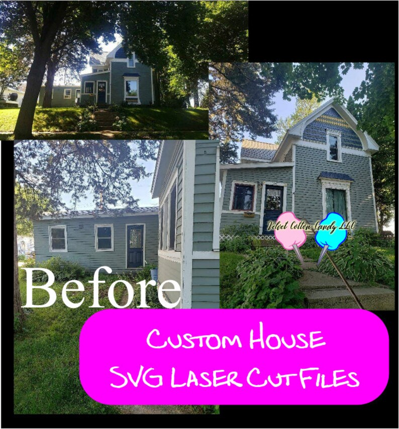 Custom House SVG Laser Cut Files -- INSTANT DOWNLOAD - Etsy