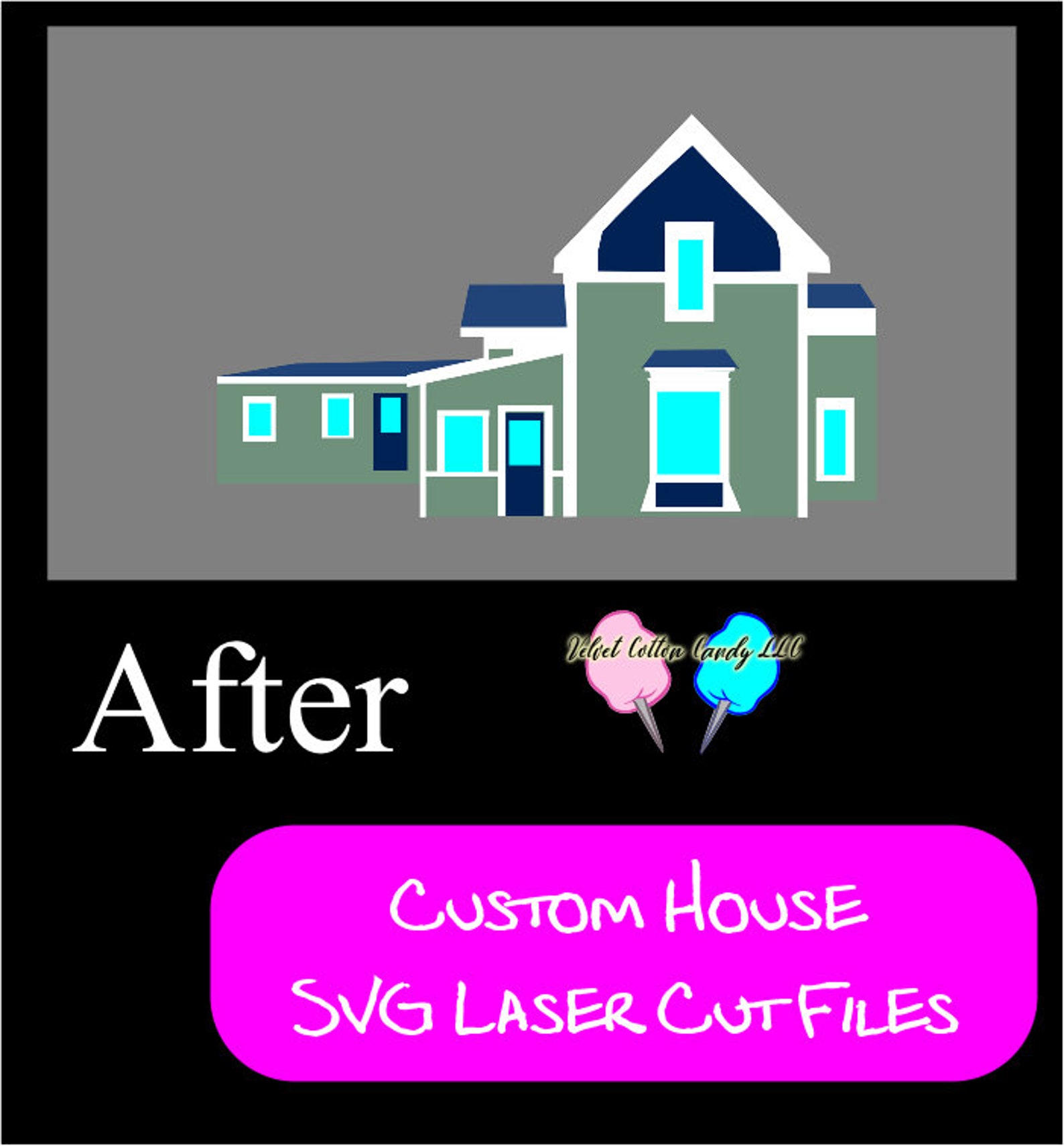 Custom House SVG Laser Cut Files -- INSTANT DOWNLOAD - Etsy