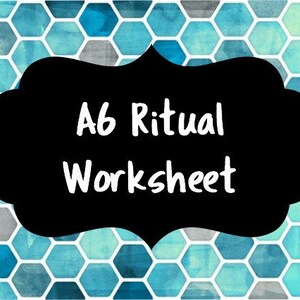 Printable A6 Ritual Spell Work Worksheet - Etsy