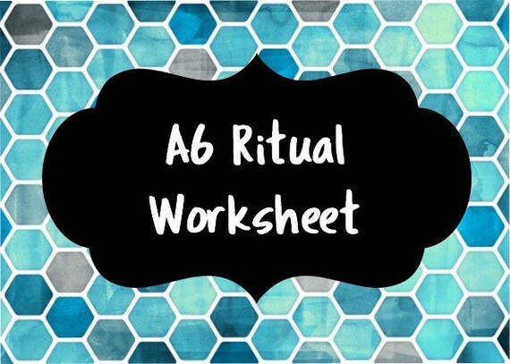 Printable A6 Ritual Spell Work Worksheet | Etsy