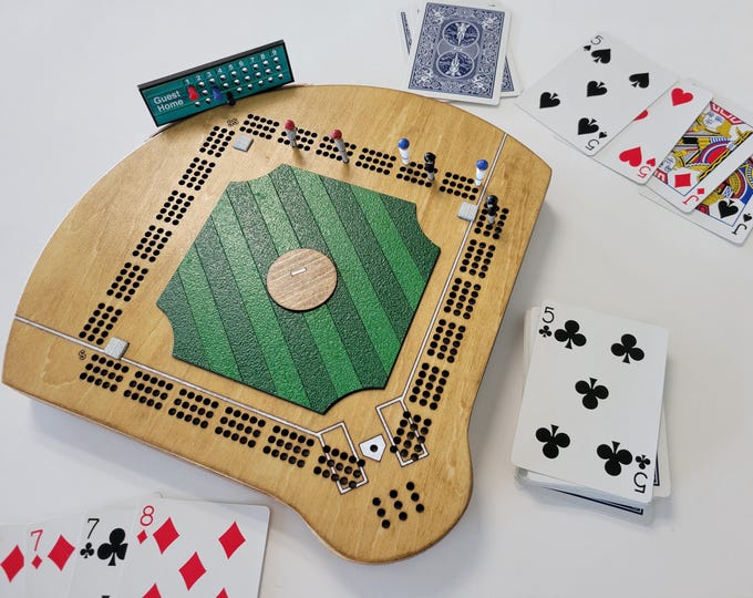 Baseball Field Cribbage Board, Team Customizable - Etsy
