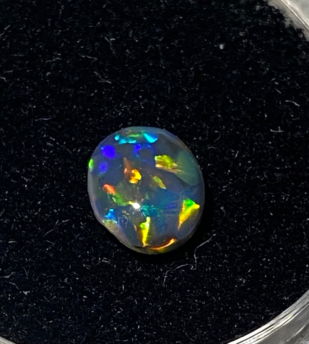 Black Opal Lightning Ridge Rainbow Flash 0.75 Ct 7.8x6x2.5mm - Etsy