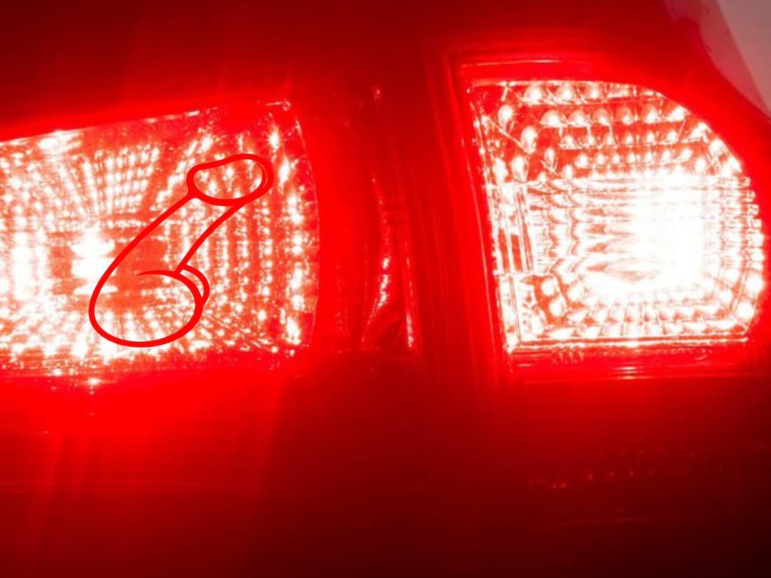 Penis Brake Light Car Decal, Funny Car Stickers, Dick Prank Car Decal ...