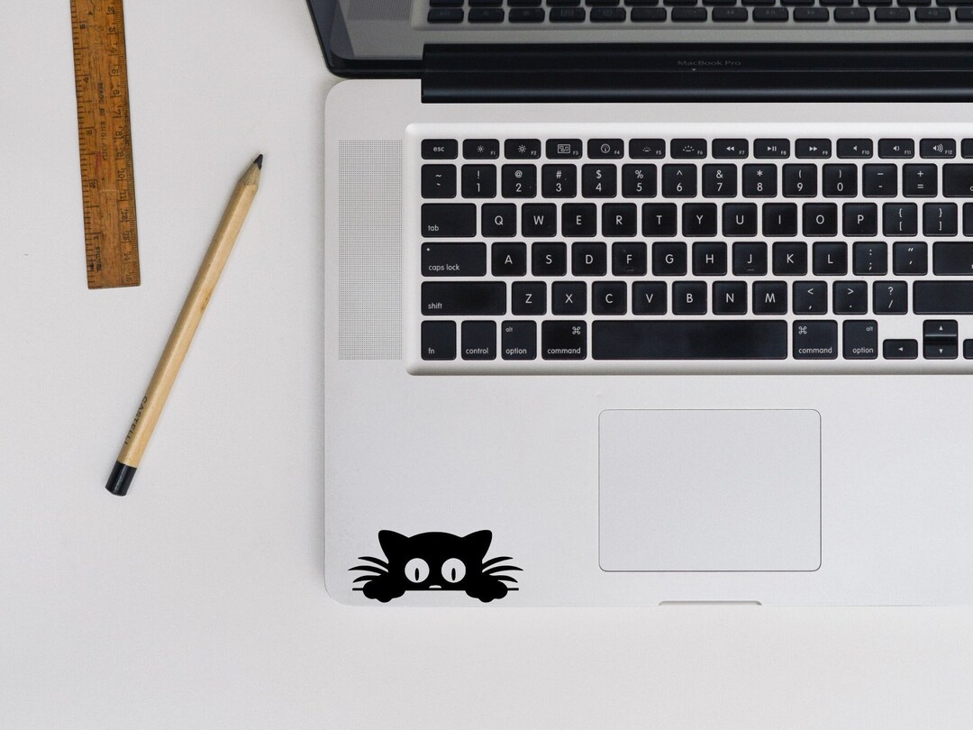 Peeping Cat Decal Cute Kitten Sticker Cat Laptop Decal - Etsy