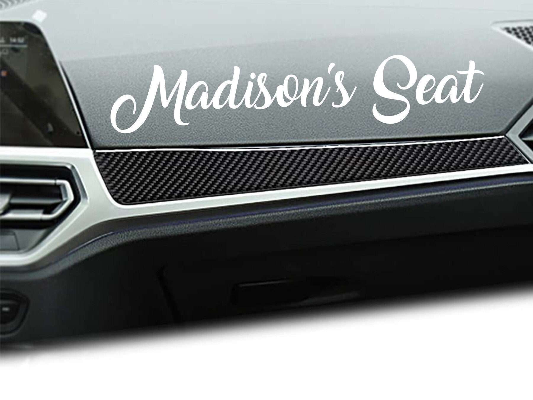 Custom Name Seat Sticker, Girlfriend Seat Decal, Wife Seat Decal, Car ...