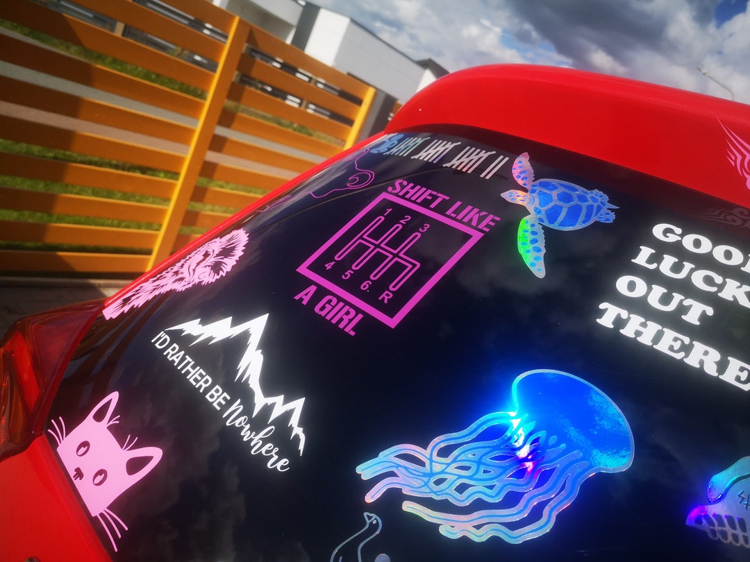 Stick Shift Car Decal, Shift Like a Girl Stickers, Manual Car Laptop ...