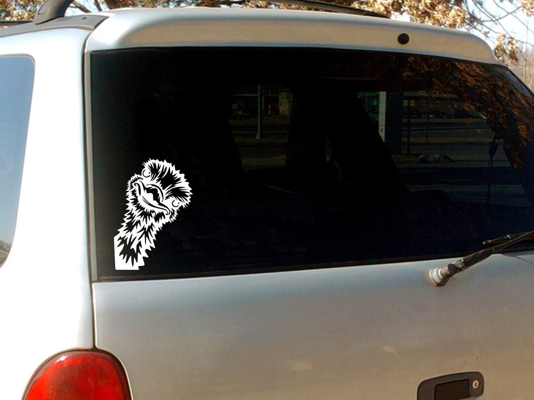Peeping Ostrich Decal, Cute Ostrich Sticker, Emu Laptop Decal, Wildlife ...