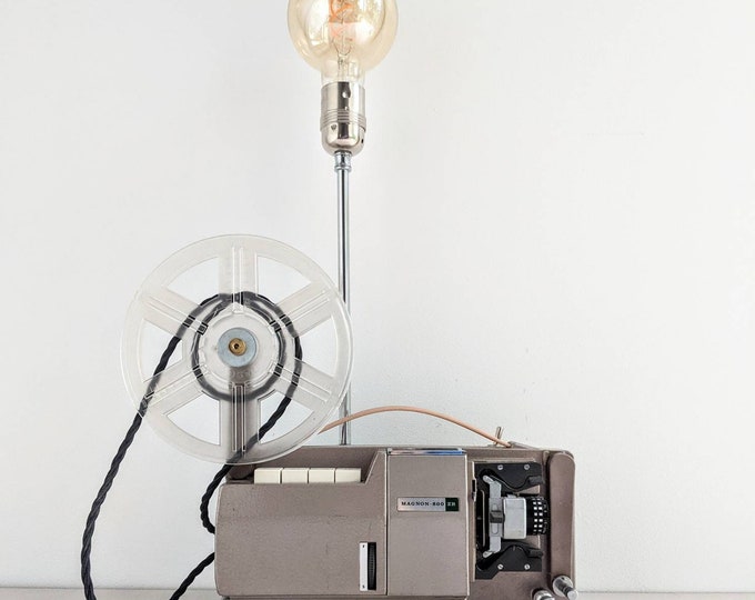 Vintage Upcycled Retro Magnon Projector Table/ Accent Lamp Light - Etsy
