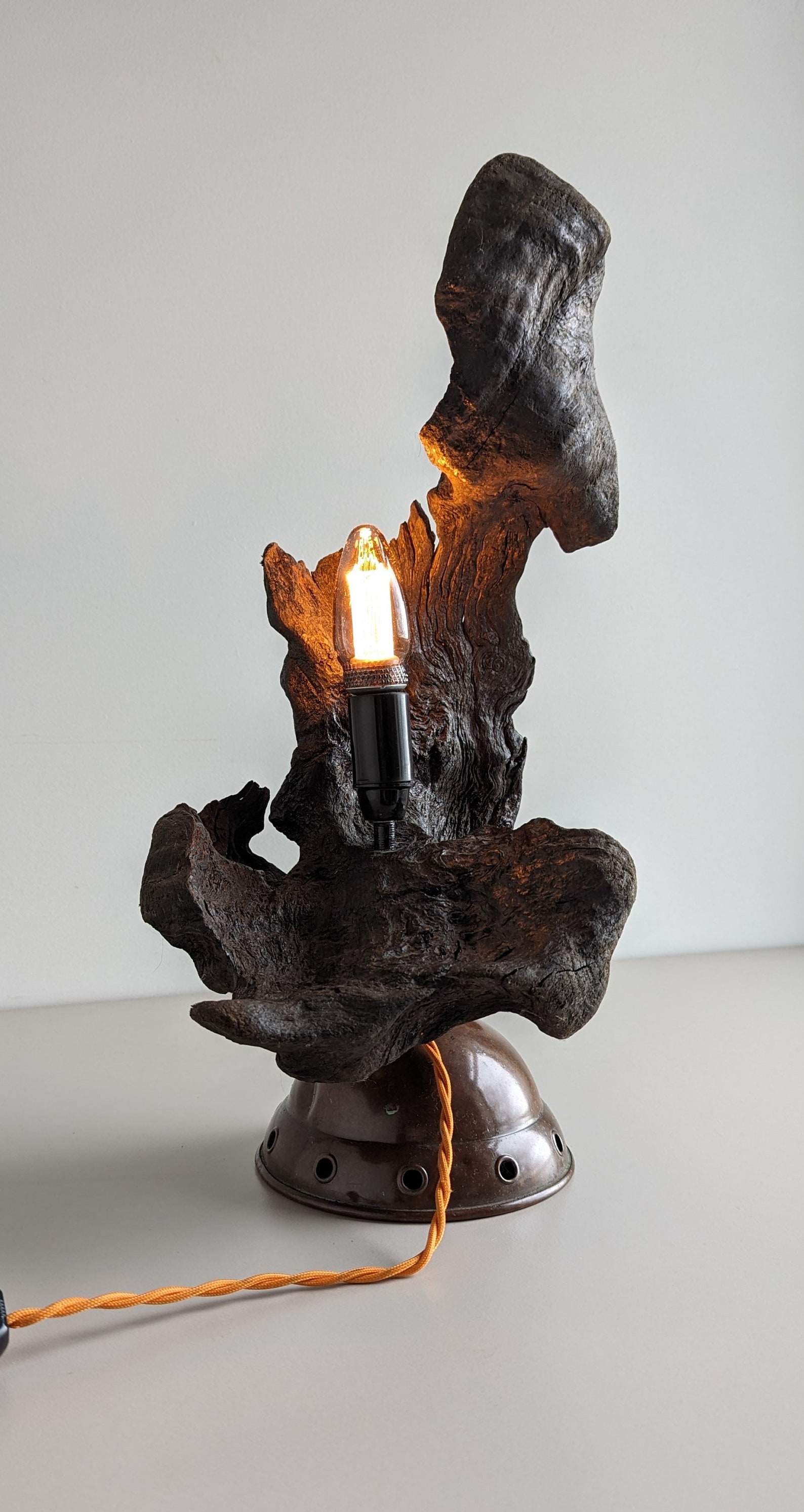 Bespoke Statement Table Light Made of Beautiful Piece of Wood - Etsy UK