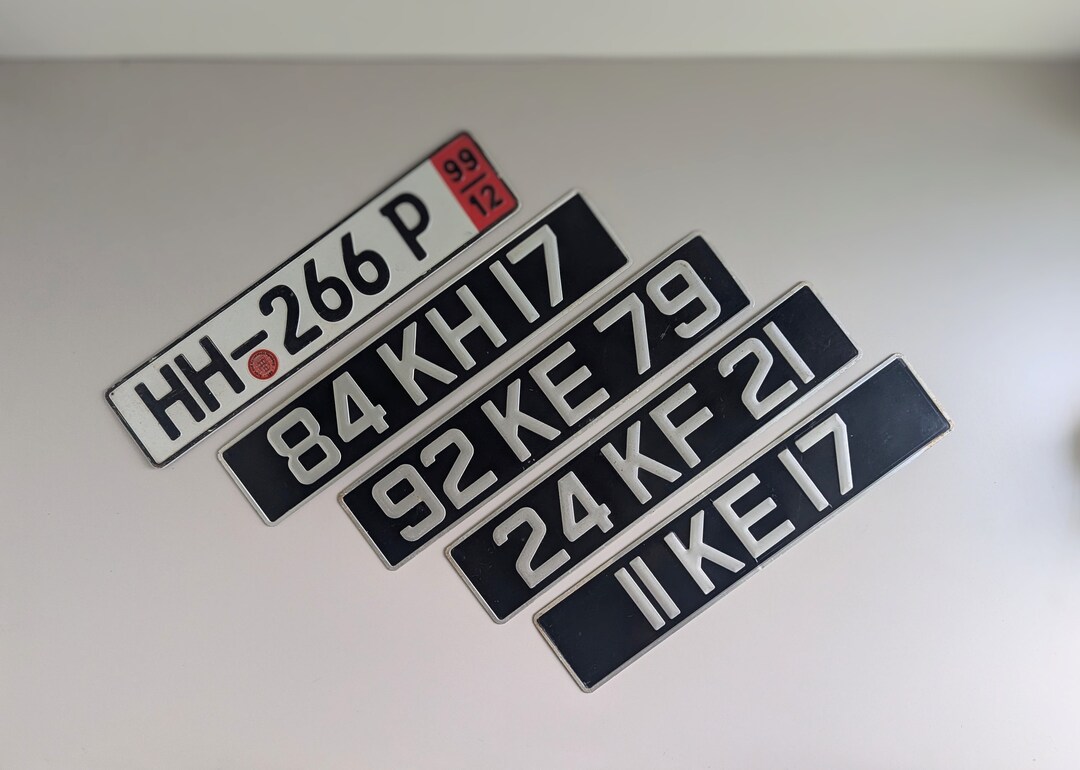 Vintage Car Number Plates - Etsy