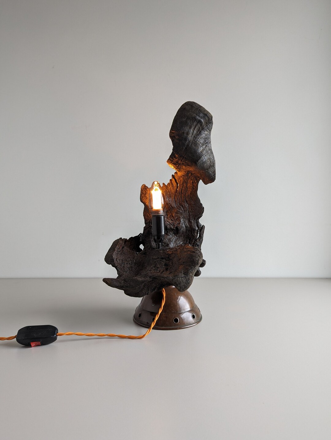 Bespoke Statement Table Light Made of Beautiful Piece of Wood - Etsy UK