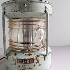 Anker Ship's Marine Lantern Upcycled to Accent Table Floor Lamp - Etsy UK