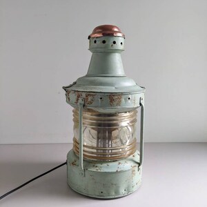 Anker Ship's Marine Lantern Upcycled to Accent Table Floor Lamp - Etsy UK