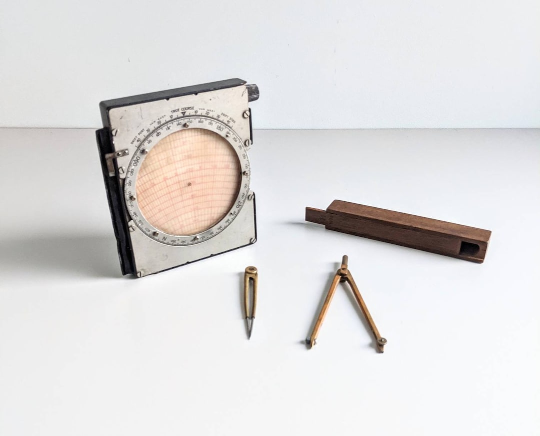 Set of Air Ministry Navigation Comput and Navigator's Compass ...