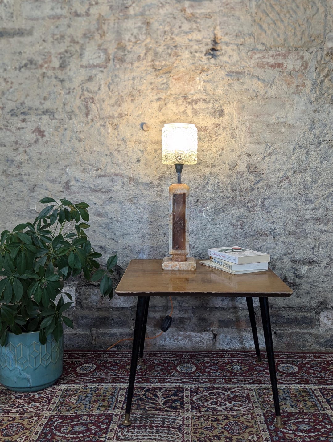 Vintage Italian Marble Art Deco Table Light - Etsy