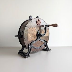 Antique Victorian SPONG Oak and Cast Iron Sharpener & Polishing Machine ...