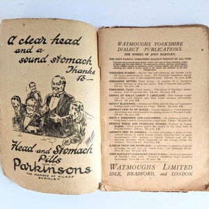 Vintage John Hartley's Original Clock Almanack Written in the Yorkshire ...